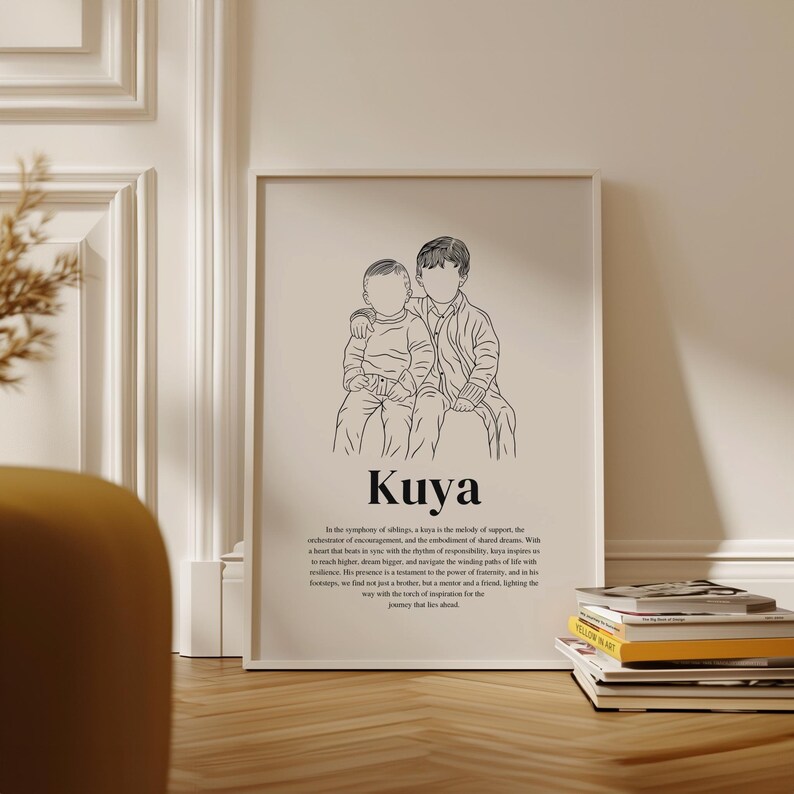 Kuya Definition Wall Art - Philippines Minimalist Art Wall, Brother ...