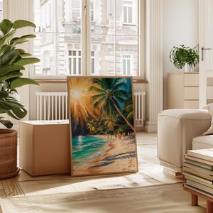 Philippines Beach Painting - Tagalog Modern Art Posters, Living Room ...
