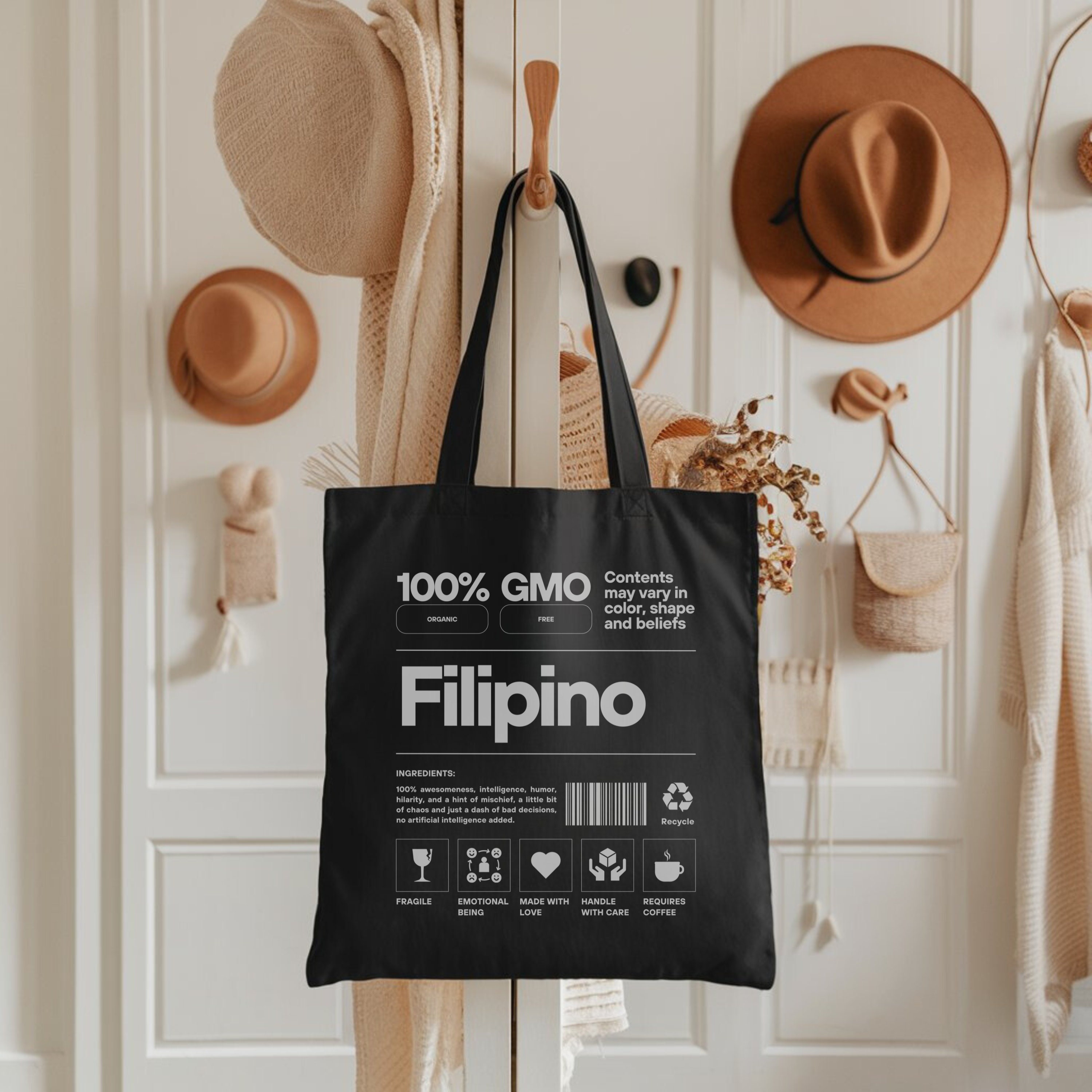 Filipino Tote Bag Philippine Heritage Bag for Pinoy Family, Tote Bag ...