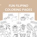 Tagalog Colors Filipino Learning Coloring Pages Cute Baby Shower Gift ...