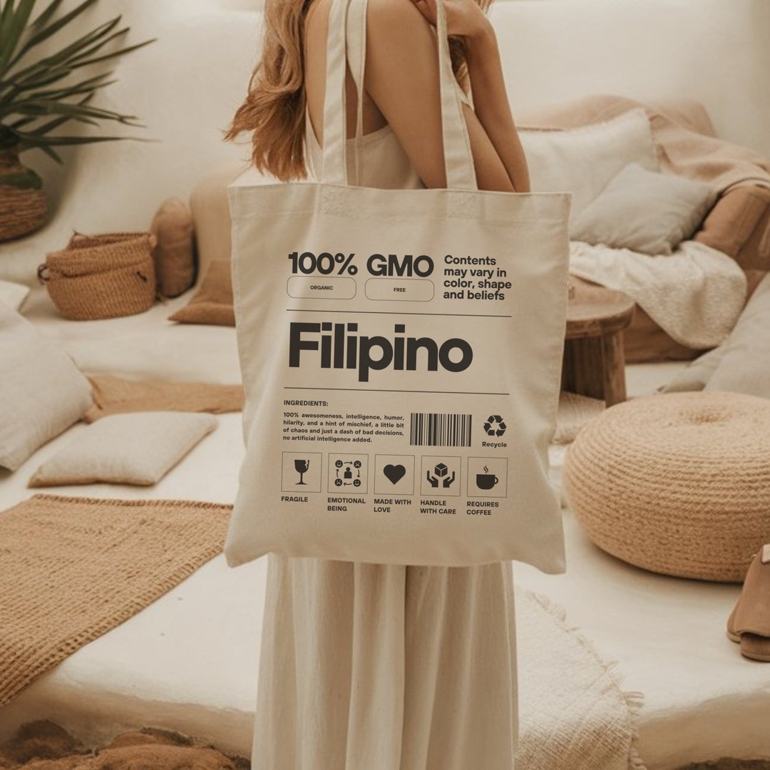 Filipino Tote Bag Philippine Heritage Bag for Pinoy Family, Tote Bag ...