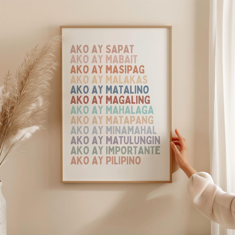 Filipino Affirmations Printable Wall Art - Philippines Educational ...