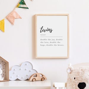 Twins Definition Print - Twin Nursery Decor, Twin Boys Gifts, Sisters ...