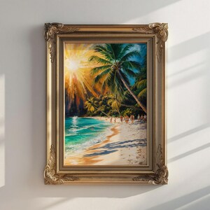 Philippines Beach Painting - Tagalog Modern Art Posters, Living Room ...