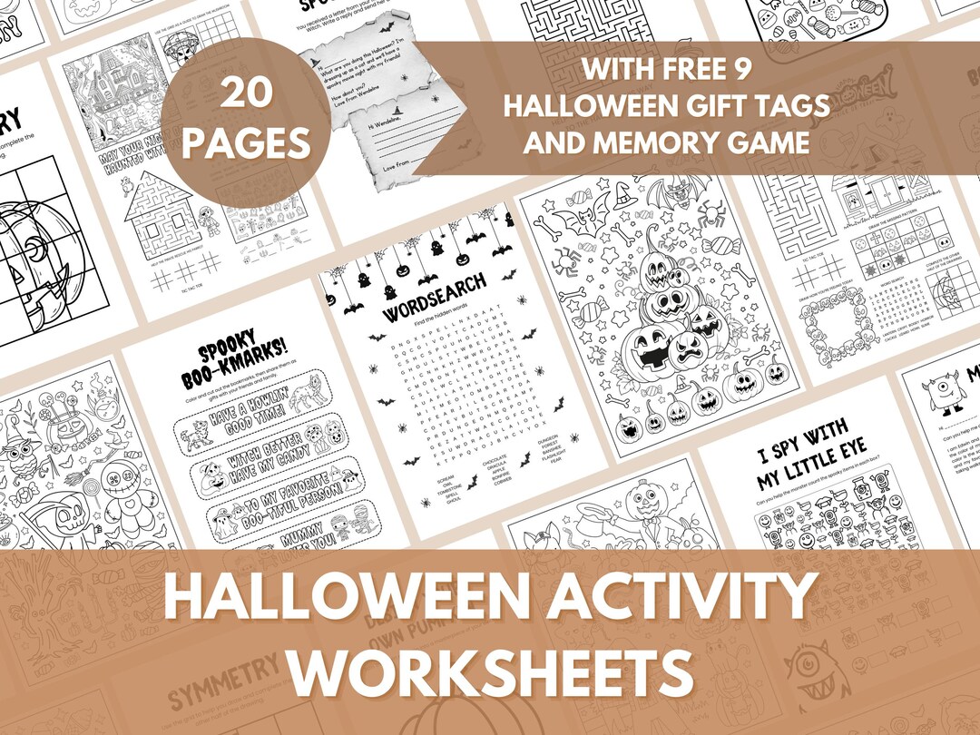 Halloween Activity Worksheets Halloween Printables, Halloween ...