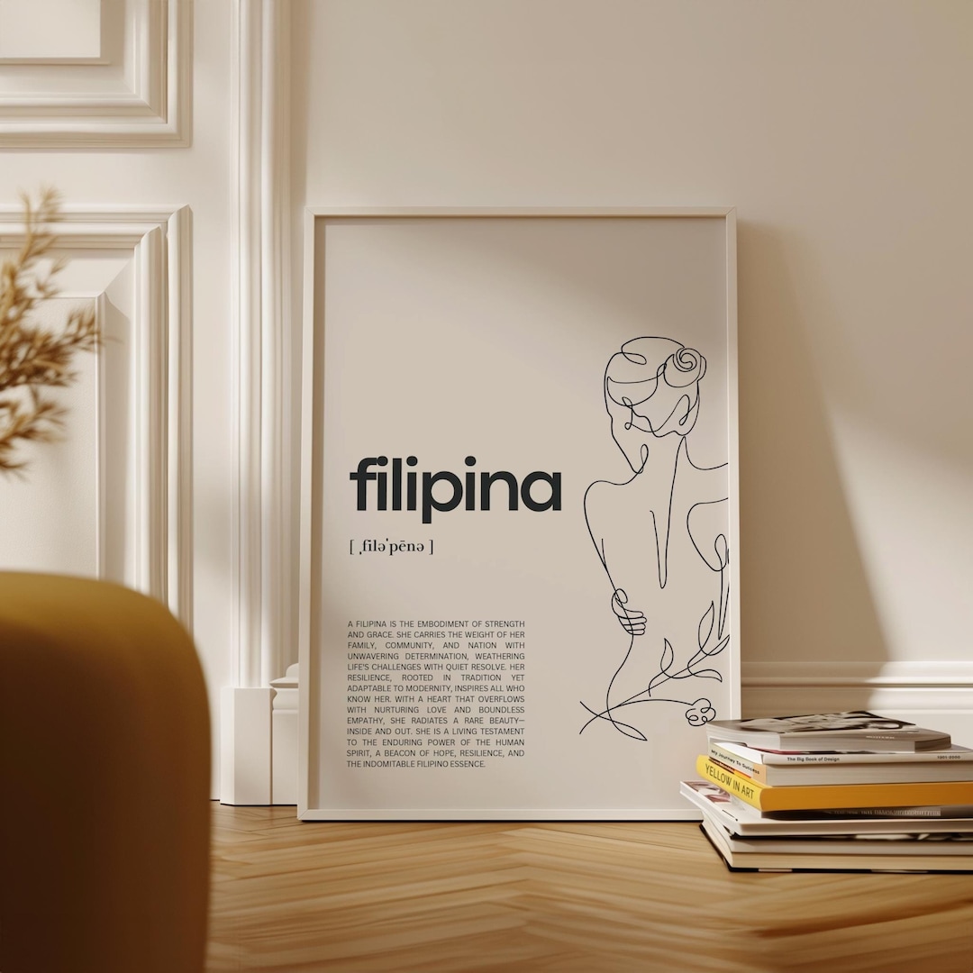 Minimalist Filipina Beauty Definition Wall Art - Pinay Beauty ...