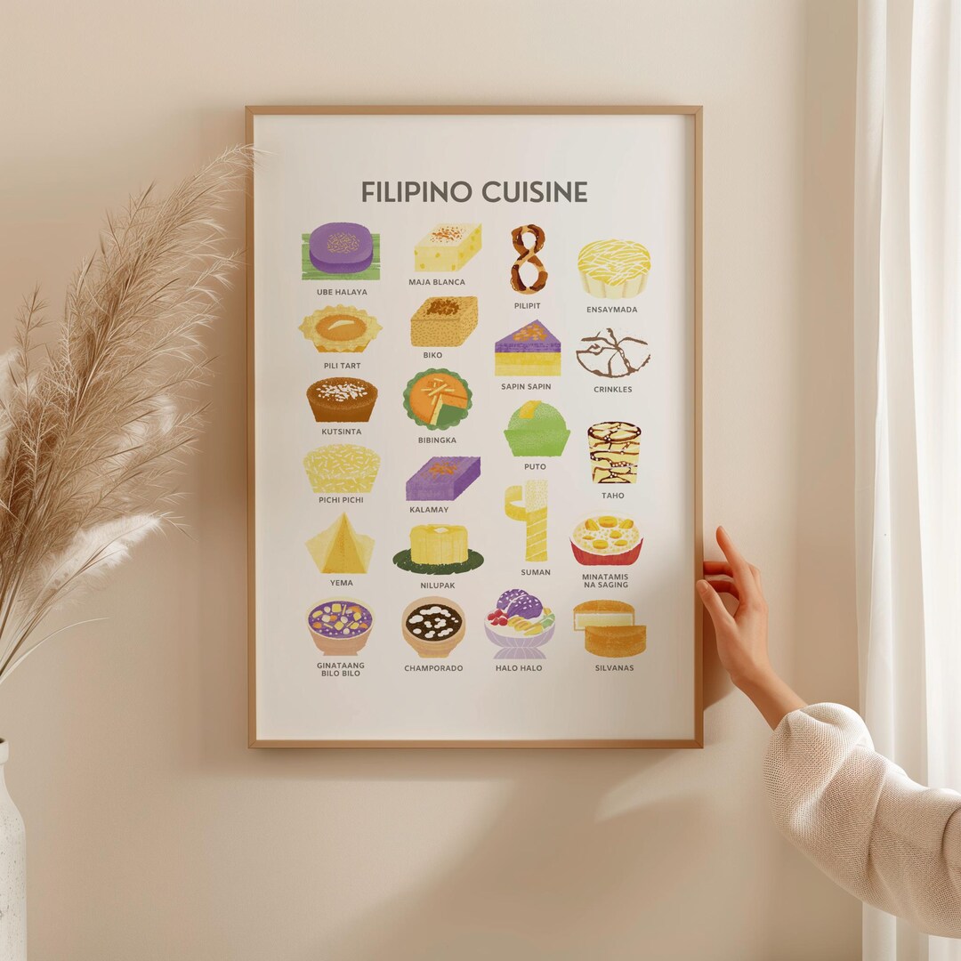 Filipino Food Illustration Print - Pinoy Modern Kitchen Wall Art ...