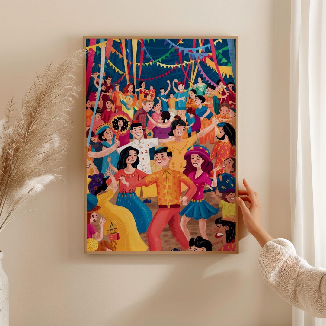 Filipino Fiesta Print - Philippines Modern Artwork, Tagalog Modern Art ...