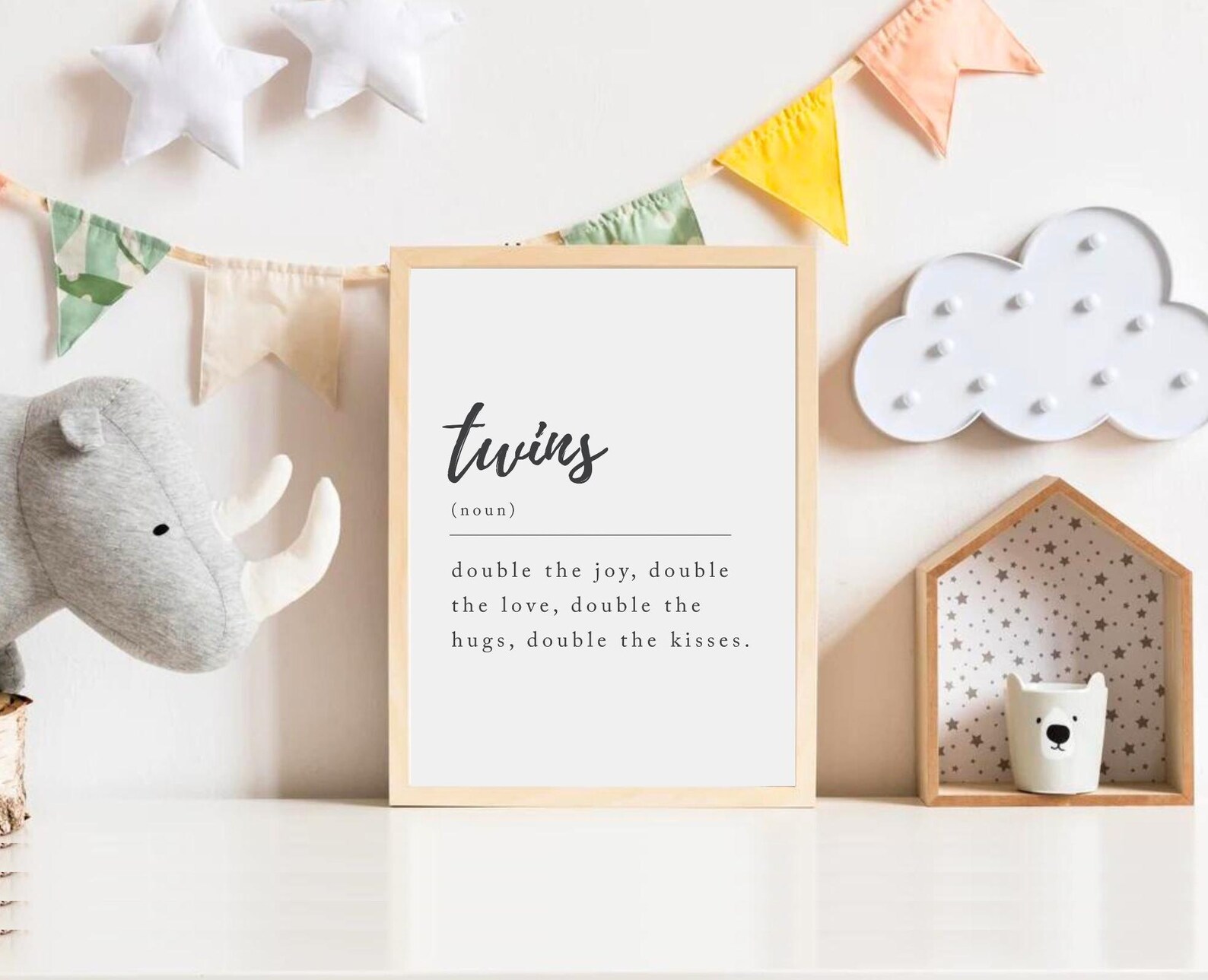 Twins Definition Print - Twin Nursery Decor, Twin Boys Gifts, Sisters ...