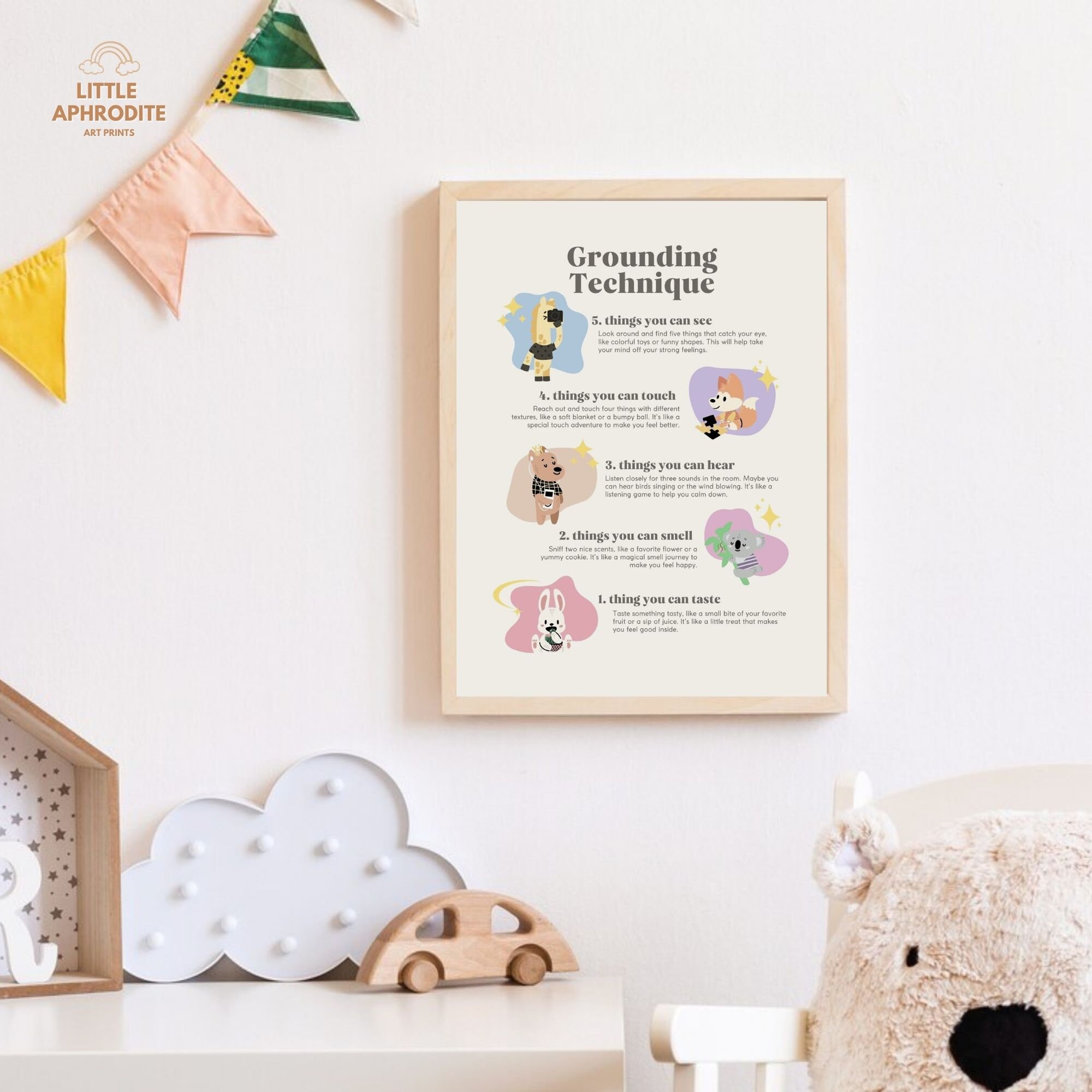 Kids Calming Techniques Poster Mental Health Grounding - Etsy