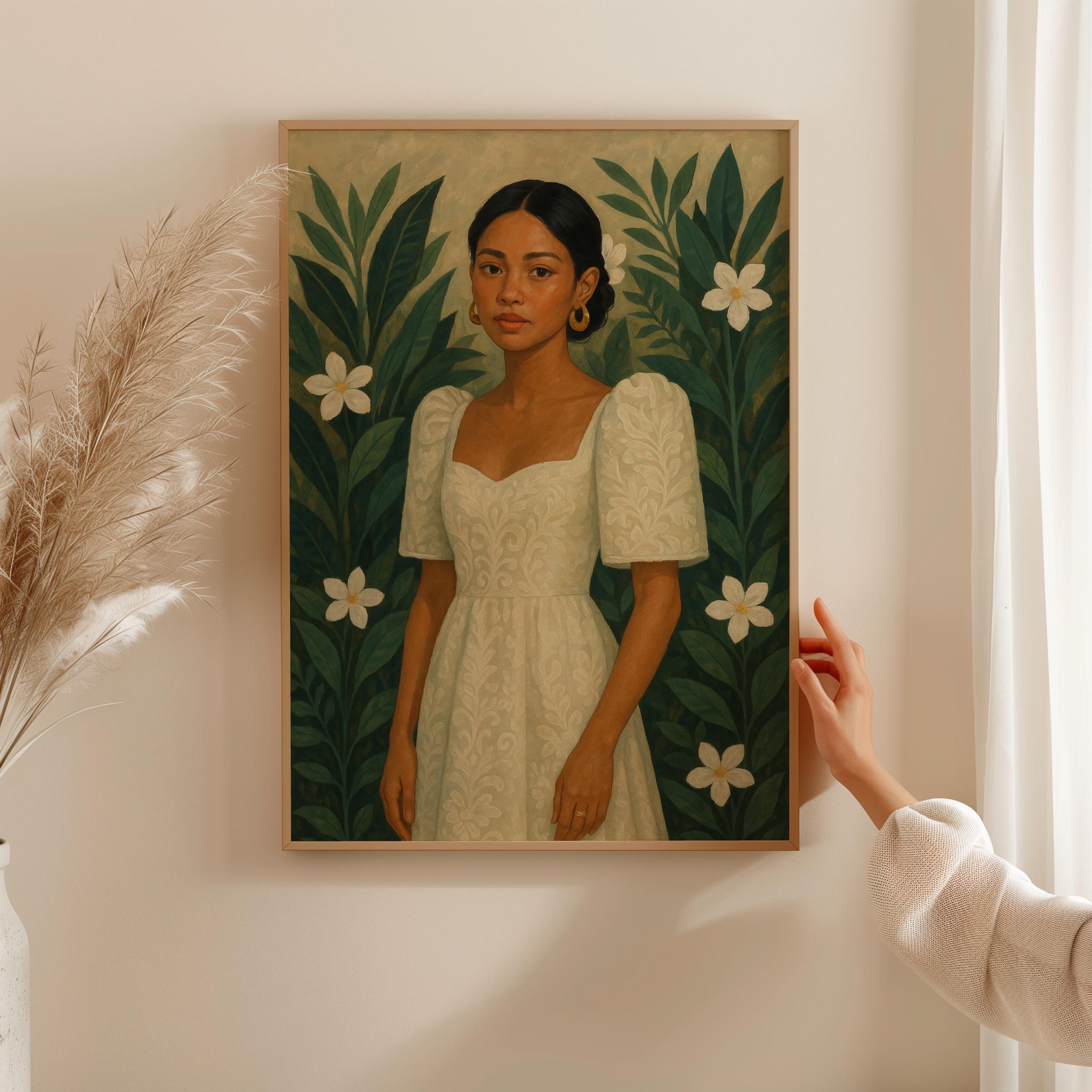 Modern Filipina Woman Wall Art - Pinay Beauty, Philippines Wall Art ...