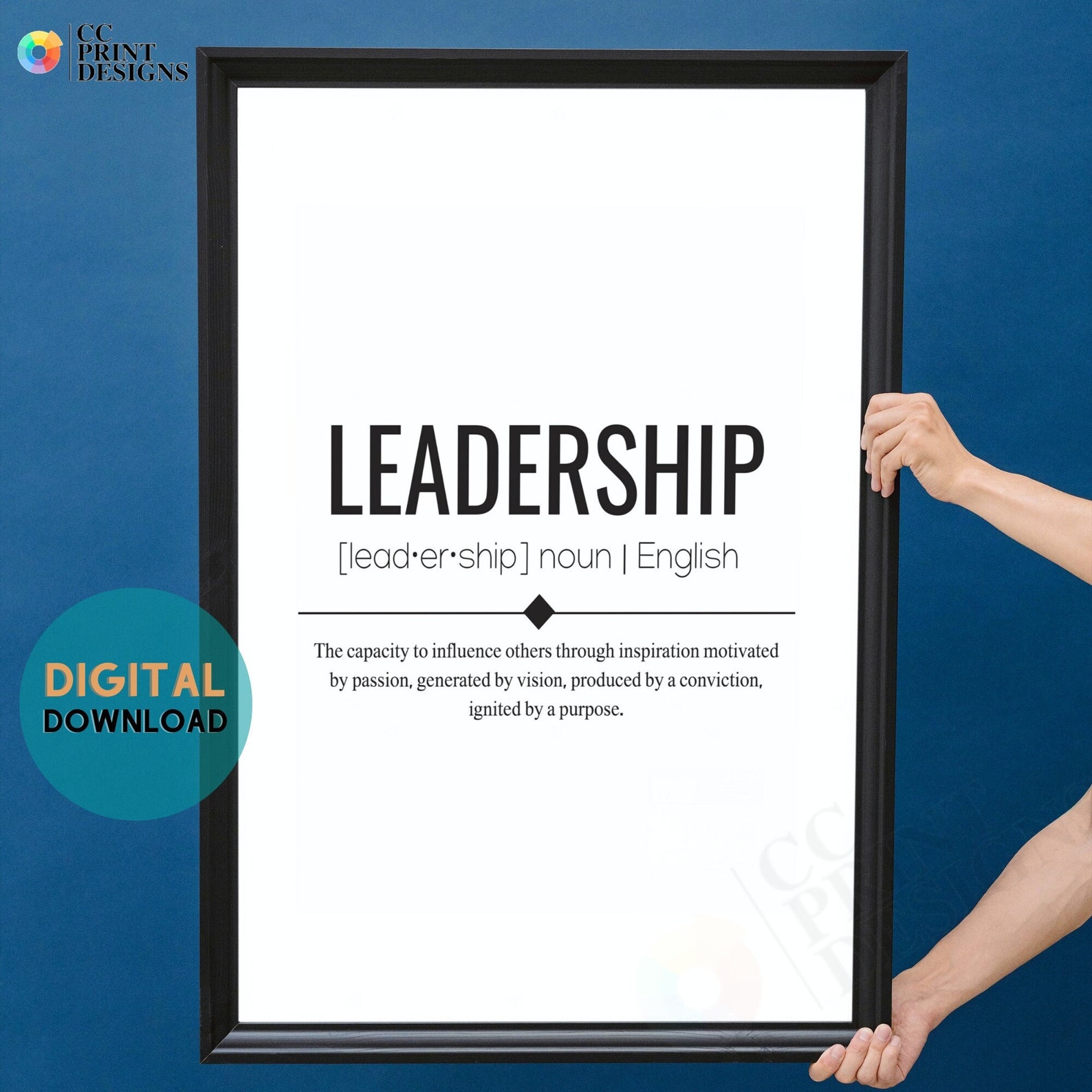 Leadership Definition Printable Wall Art, Leadership Wall Art, Digital ...