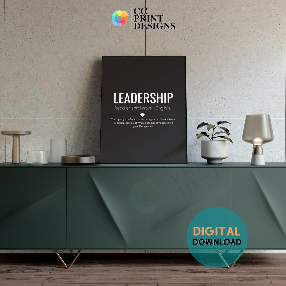 Leadership Definition Printable Wall Art, Leadership Wall Art, Digital ...