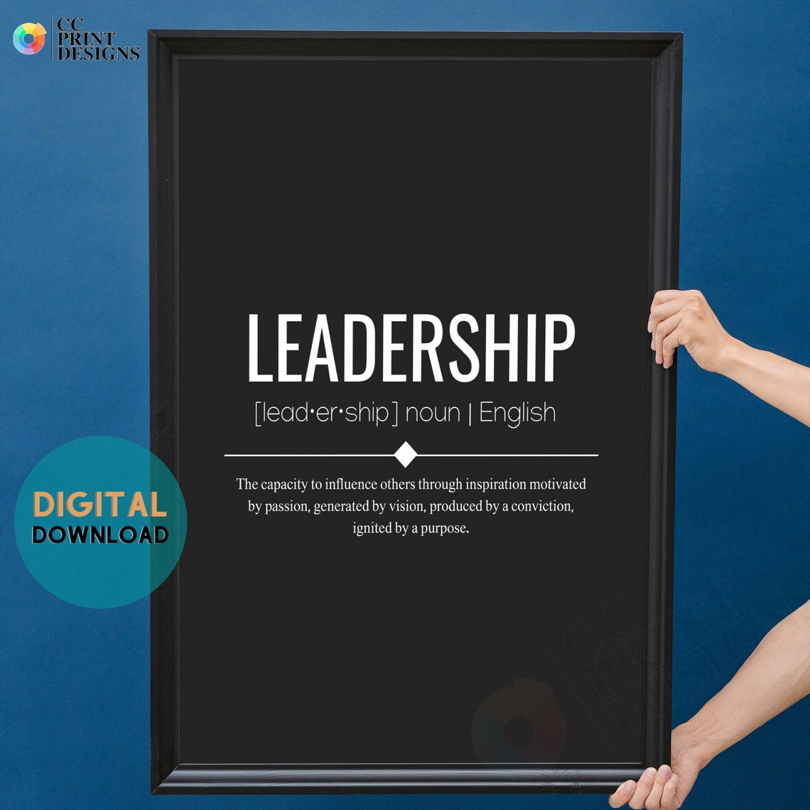 Leadership Definition Printable Wall Art, Leadership Wall Art, Digital ...