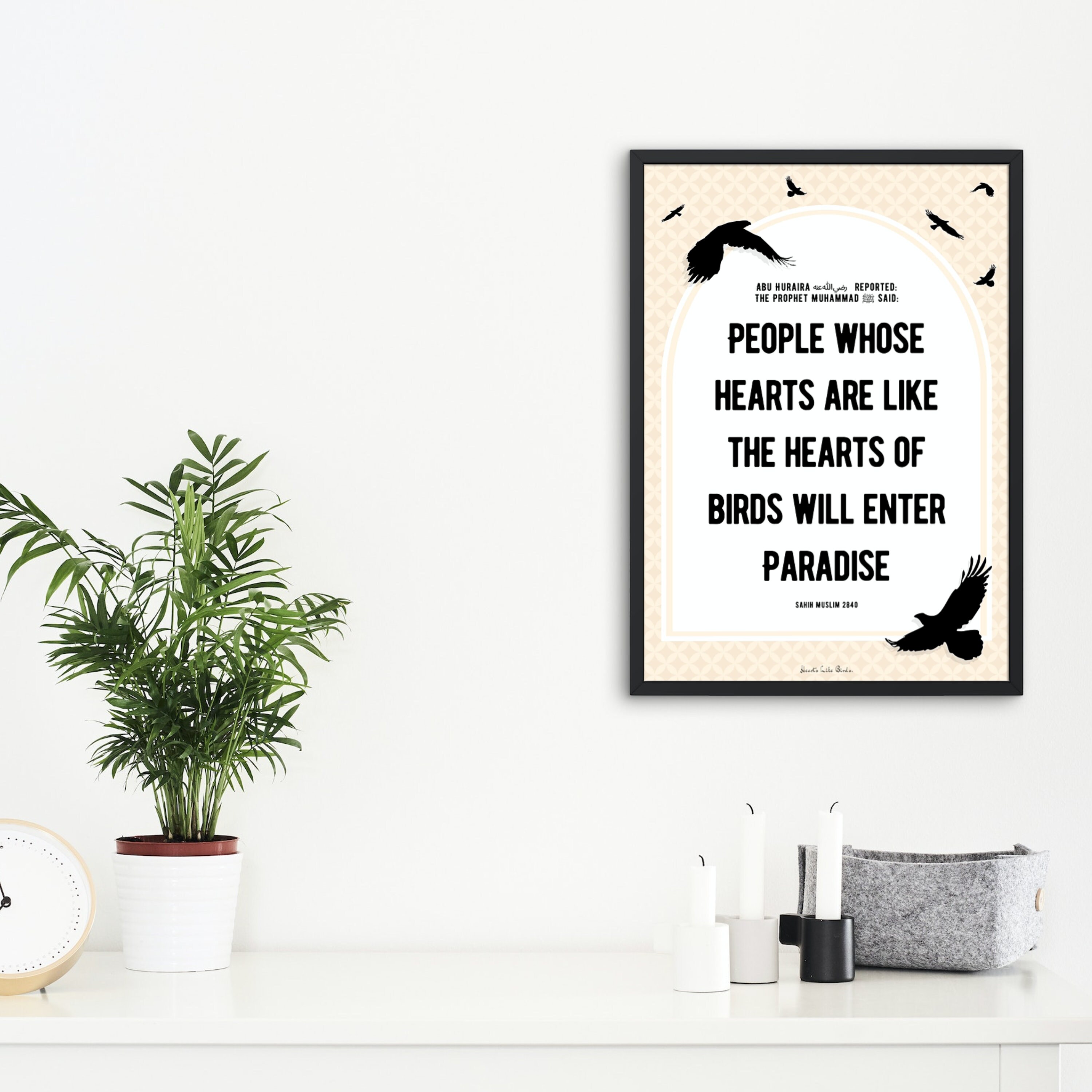 Islamic Hearts of Birds Hadith Print | Home Decor (digital Download) - Etsy