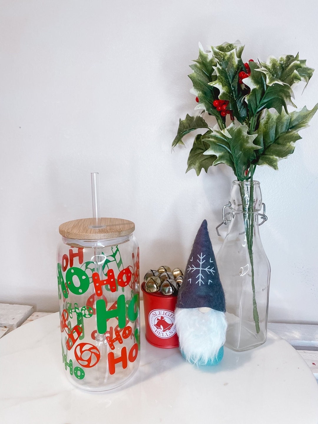 Ho Ho HO Beer Can Tumblerchristmas Beer Can Glassholiday - Etsy
