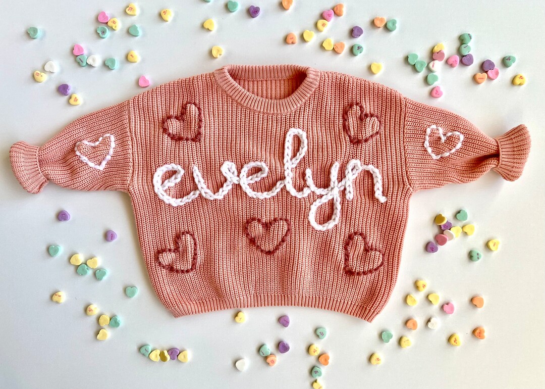 Custom Hand Embroidered Sweaters unisex - Etsy