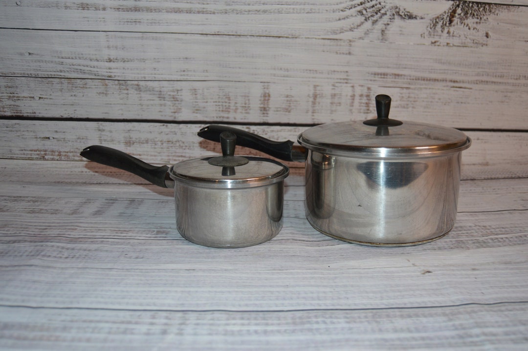 Regal Ware Vintage Stainless Steel Sauce Pots Pan Insulated Handle With ...