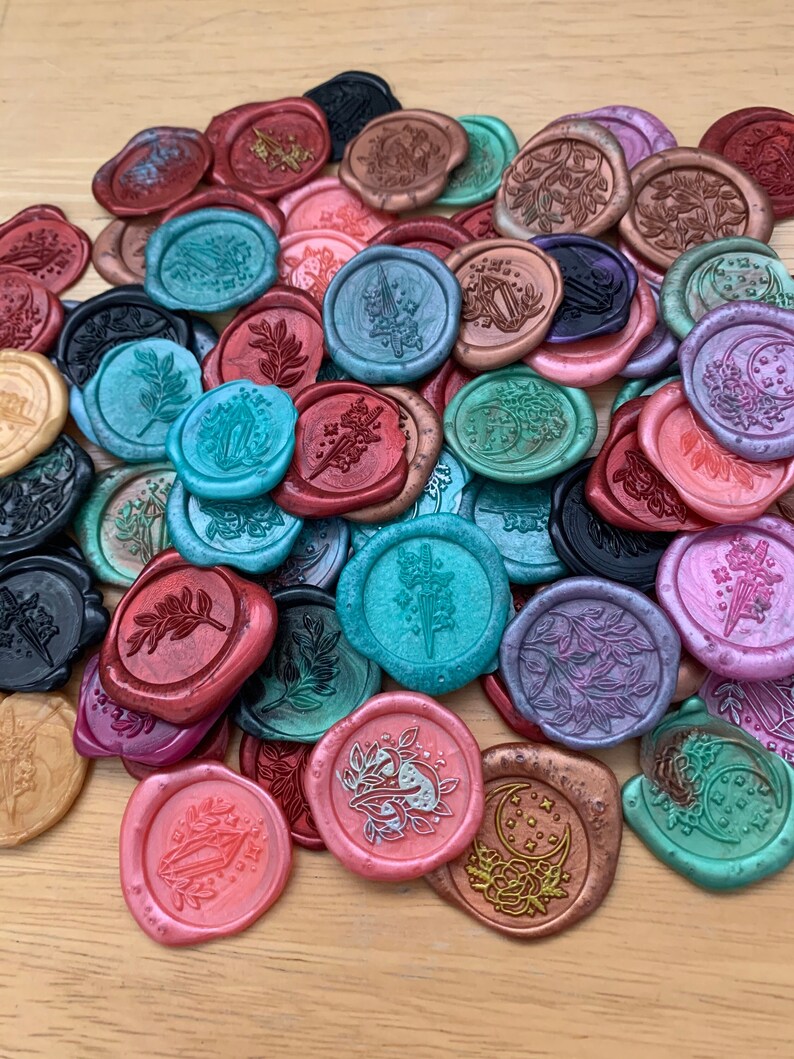Wax Seal Grab Bag. 10 Random Seals for Crafts, Journaling, or Letters ...