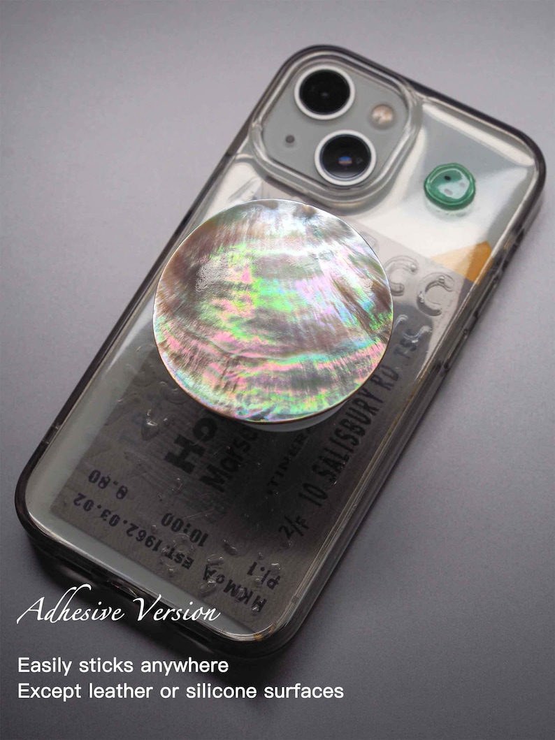 Natural Crystal Phone Grip: Gemstone Geode, Magsafe & Adhesive, Kindle ...