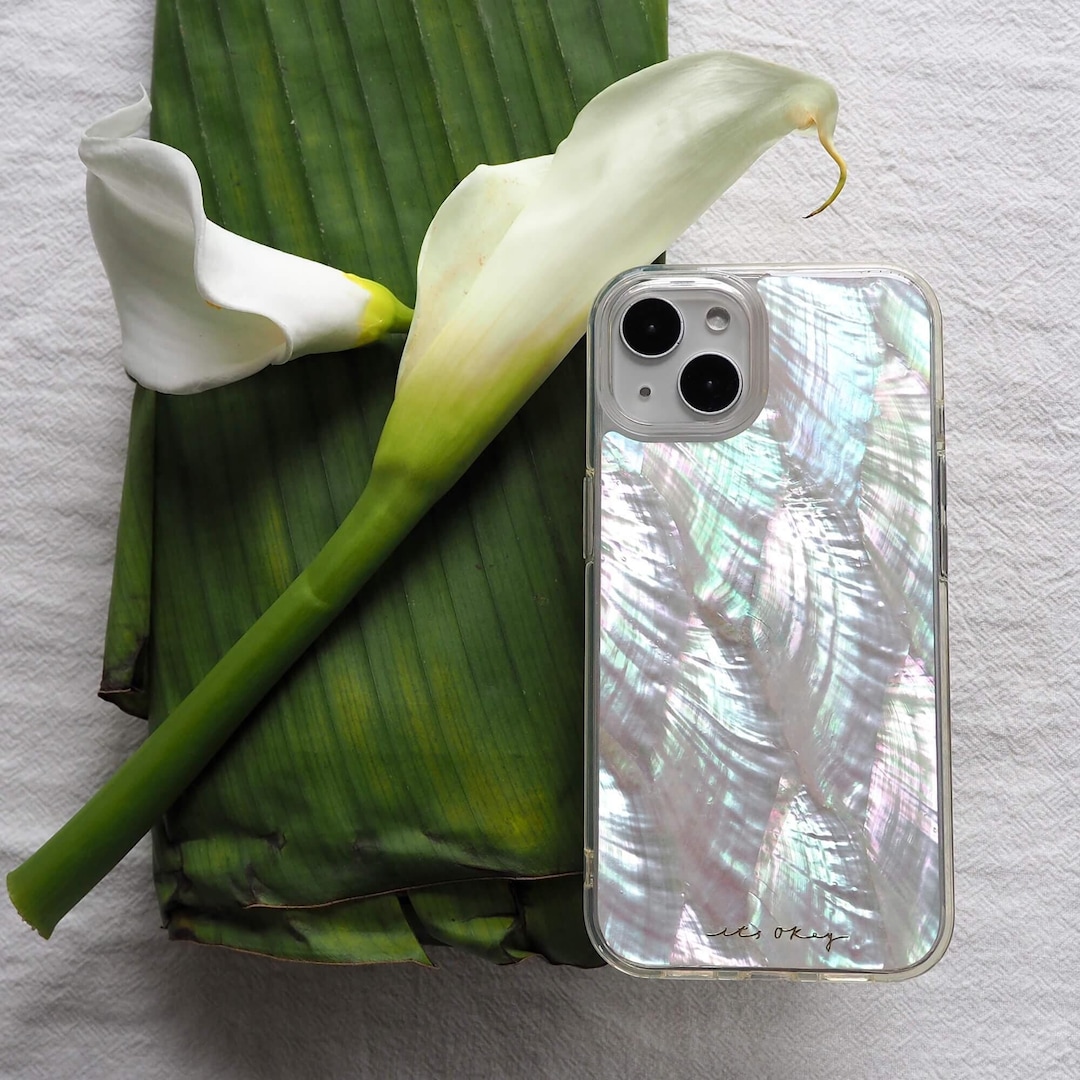 White Mother of Pearl iPhone Case: Handmade Shell Phone Cover - Etsy
