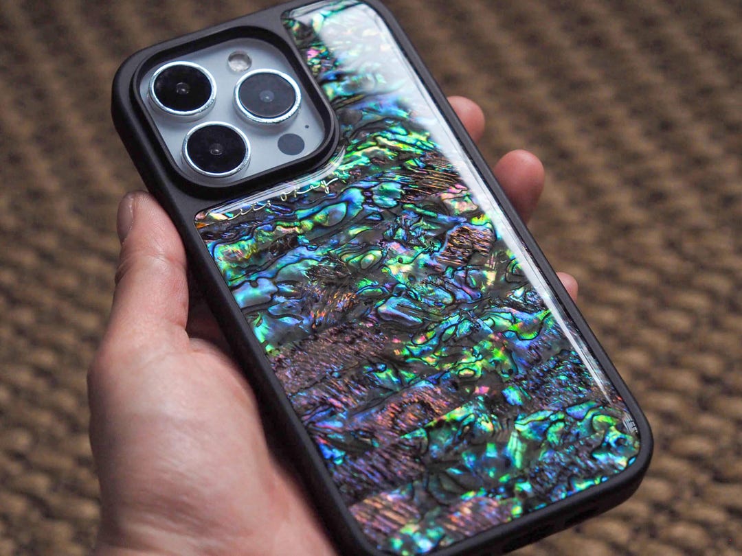 Abalone Shell iPhone Case: Golden & Black Designer Phone Cover ...