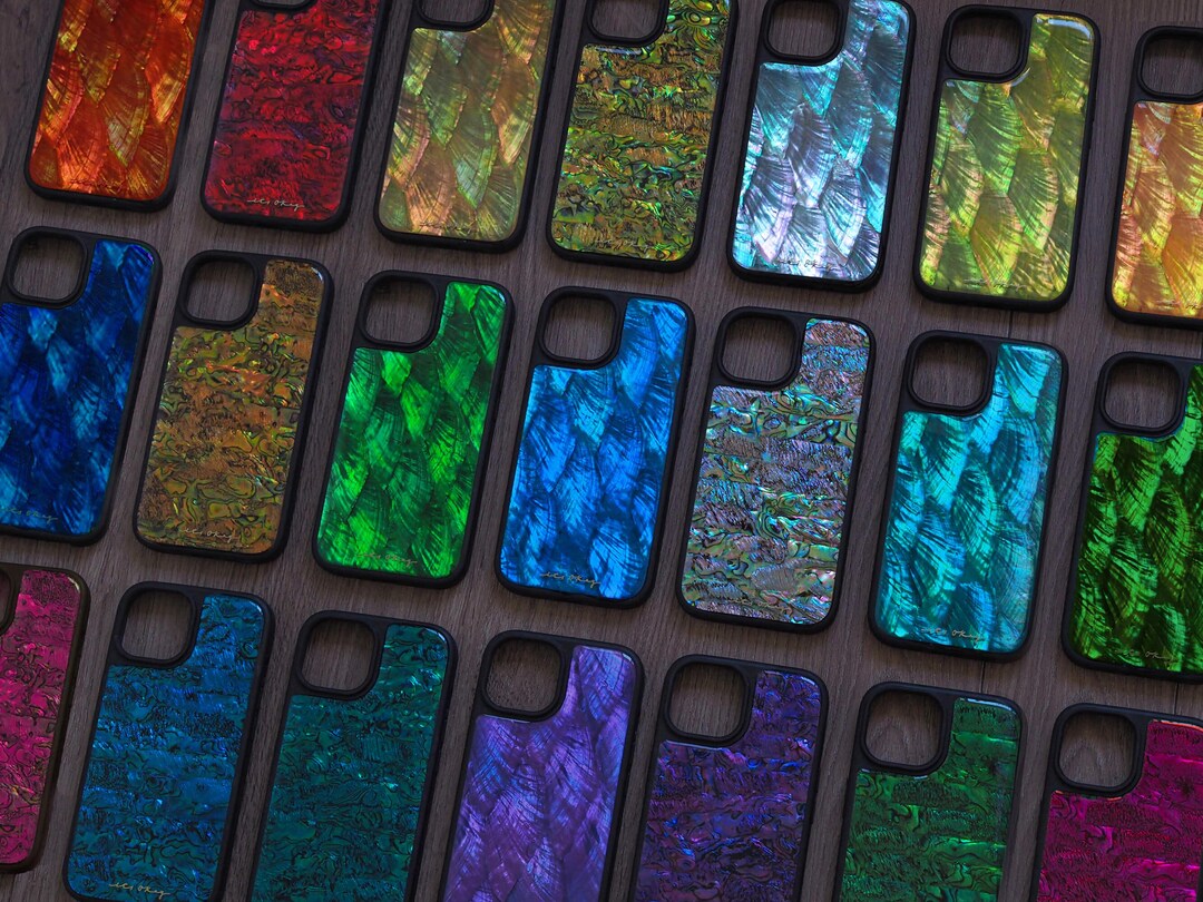 Handmade Abalone Shell iPhone Case: Resin Mother of Pearl, Colorful - Etsy