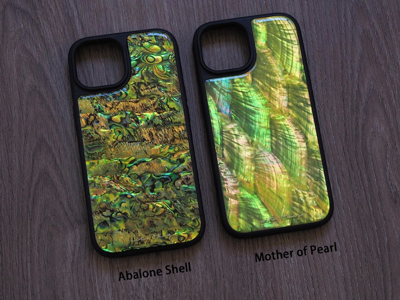 Handmade Abalone Shell iPhone Case: Resin Mother of Pearl, Colorful - Etsy