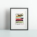 5x7 Book Stack Illustration, Wall Art, Watercolor Print, Minimalistic ...
