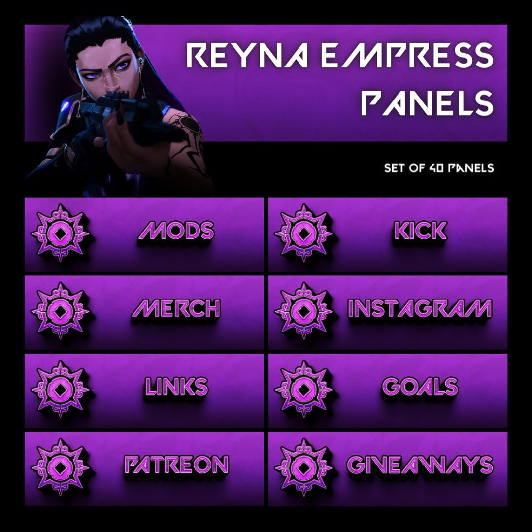 Reyna Empress Valorant Stream Panels - Etsy