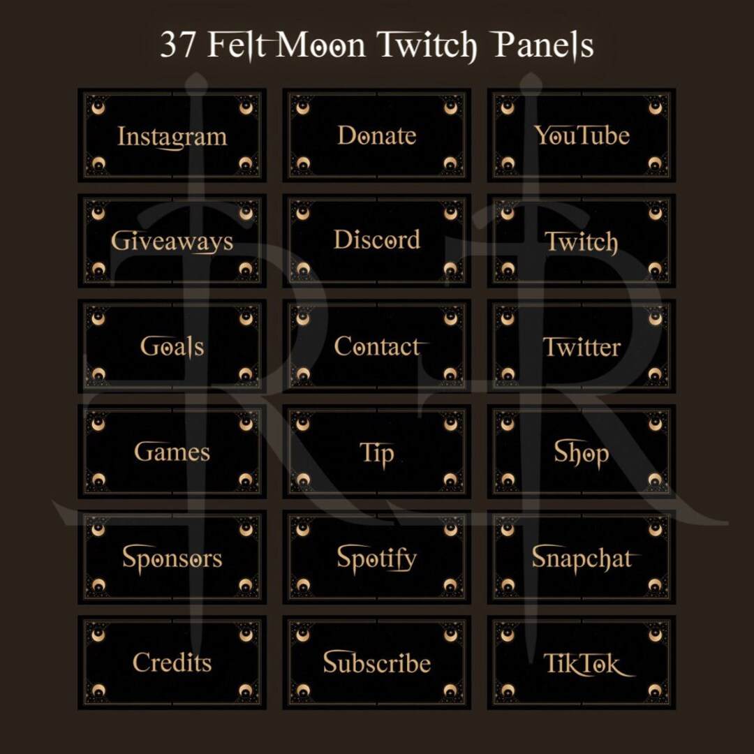 Felt Moon Twitch Panels: 37 Moon-themed Panels - Etsy