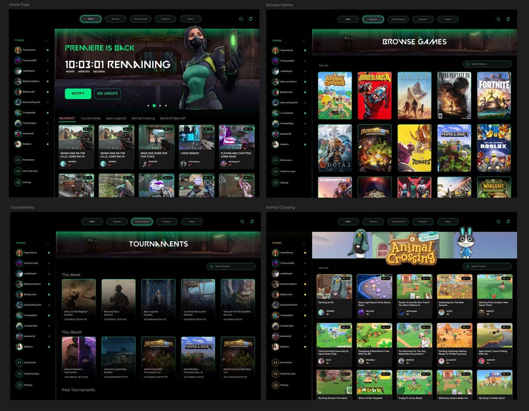 Streaming Website Figma Designs - 4 Designs - Etsy