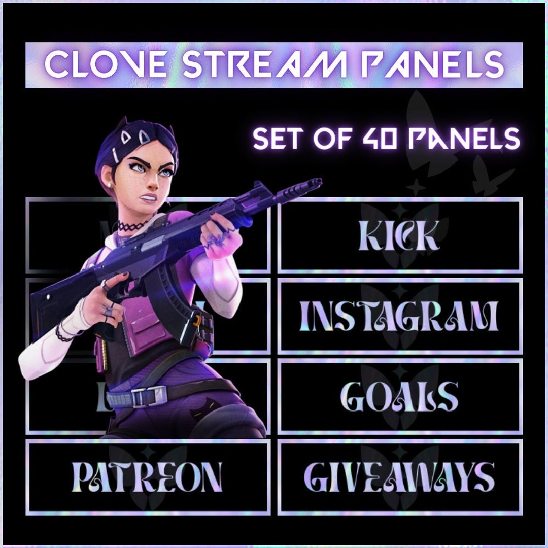 Clove Inspired Valorant Stream Panels - Etsy