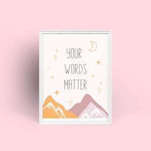 4 Printable BOHO Speech Posters | Therapy Room Decor | Speech Language ...