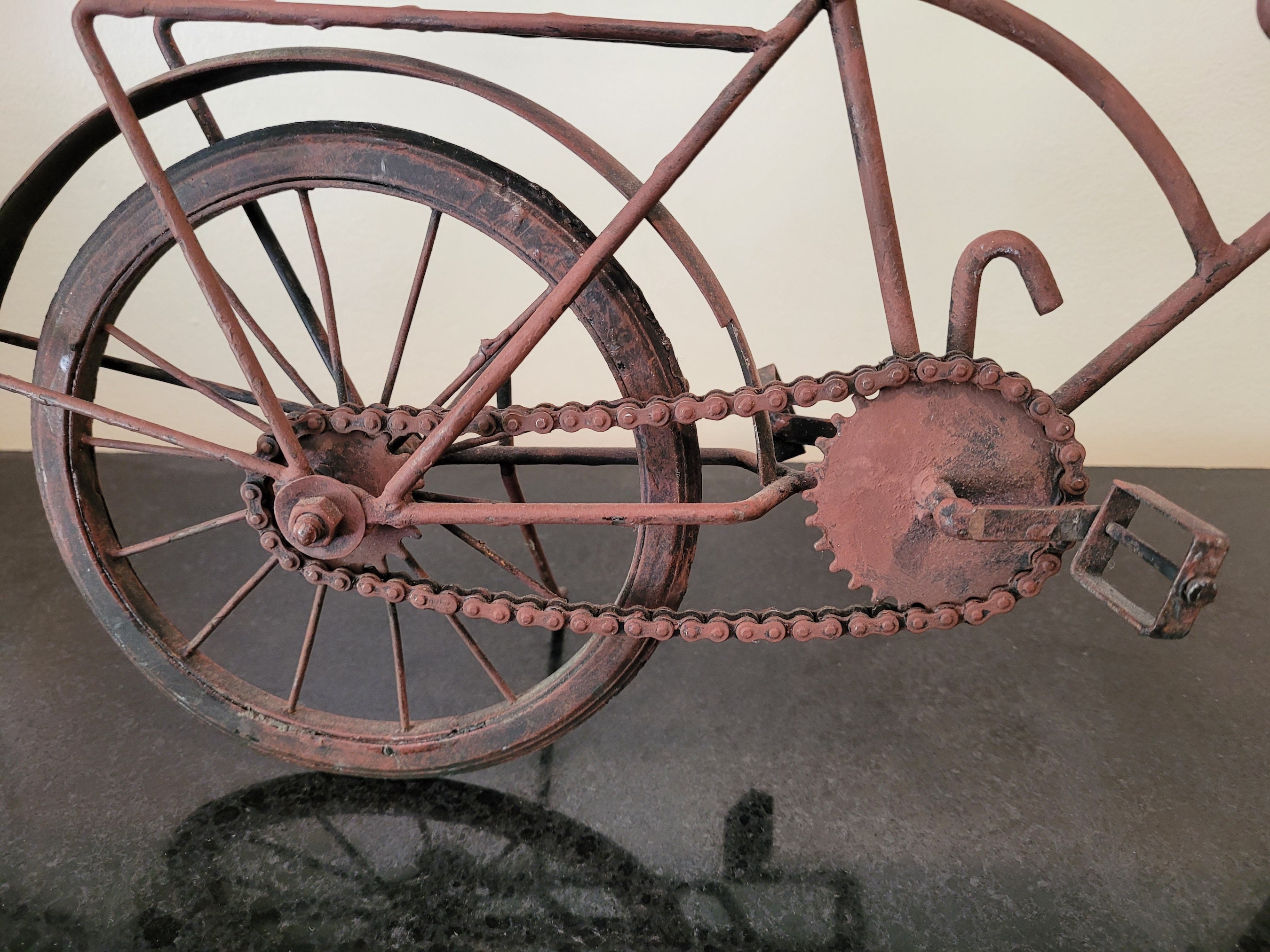 Vintage Rustic Metal and Wood Decorative Bicycle/rustice Decorative ...