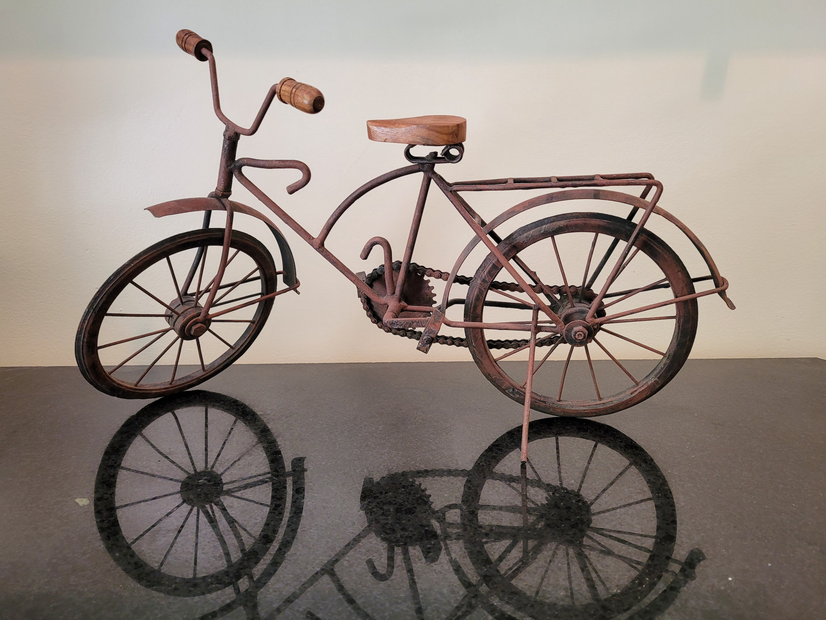 Vintage Rustic Metal and Wood Decorative Bicycle/rustice Decorative ...