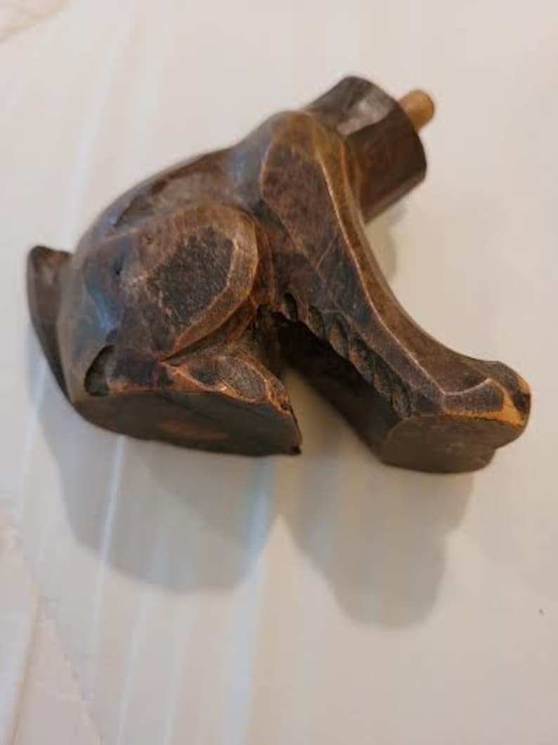 Antique Wood Carved Scottie Dog With Sterling Silver Collar - Etsy