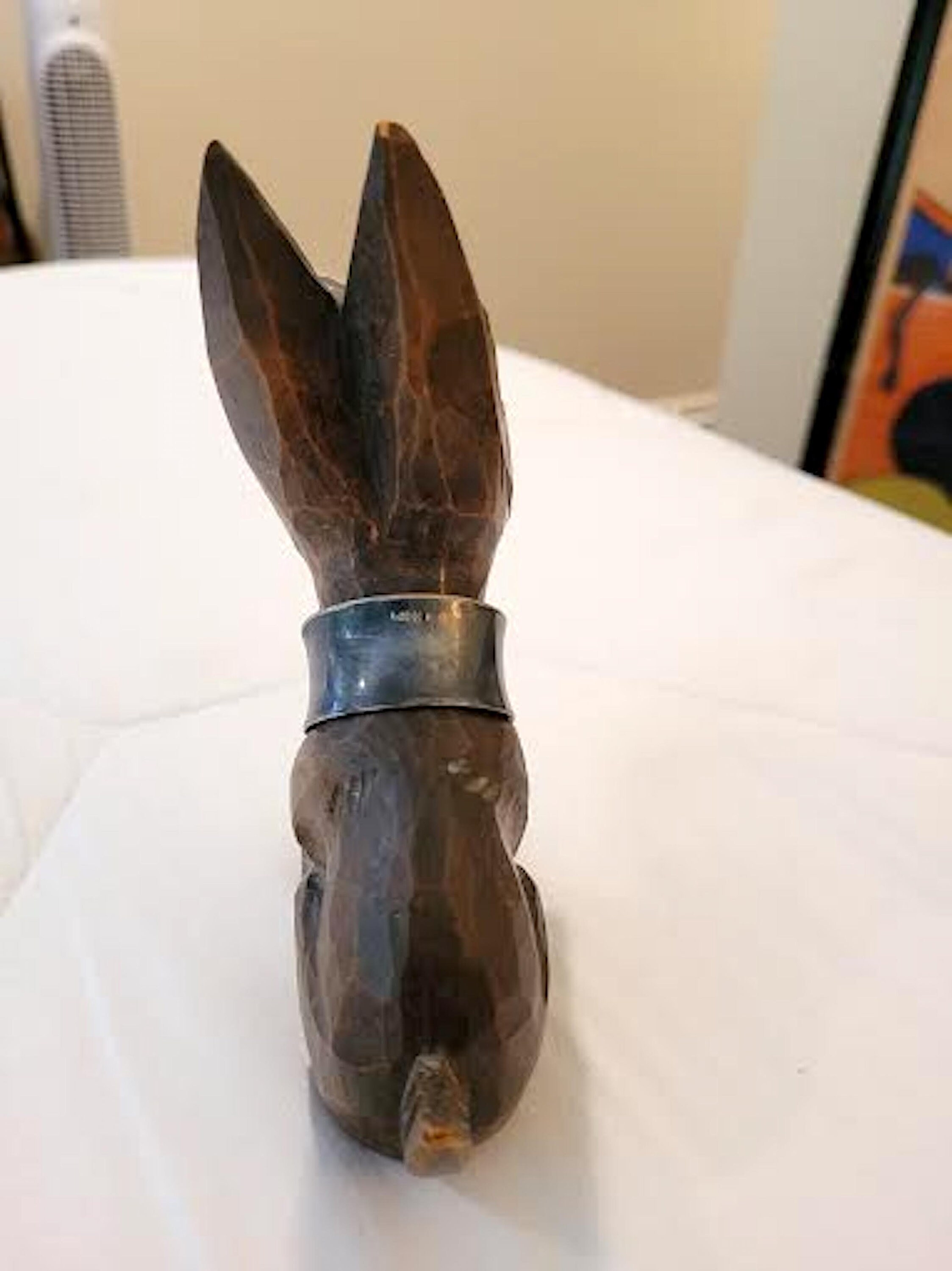 Antique Wood Carved Scottie Dog W/turning Head, Glass Eyes, & 800FS ...
