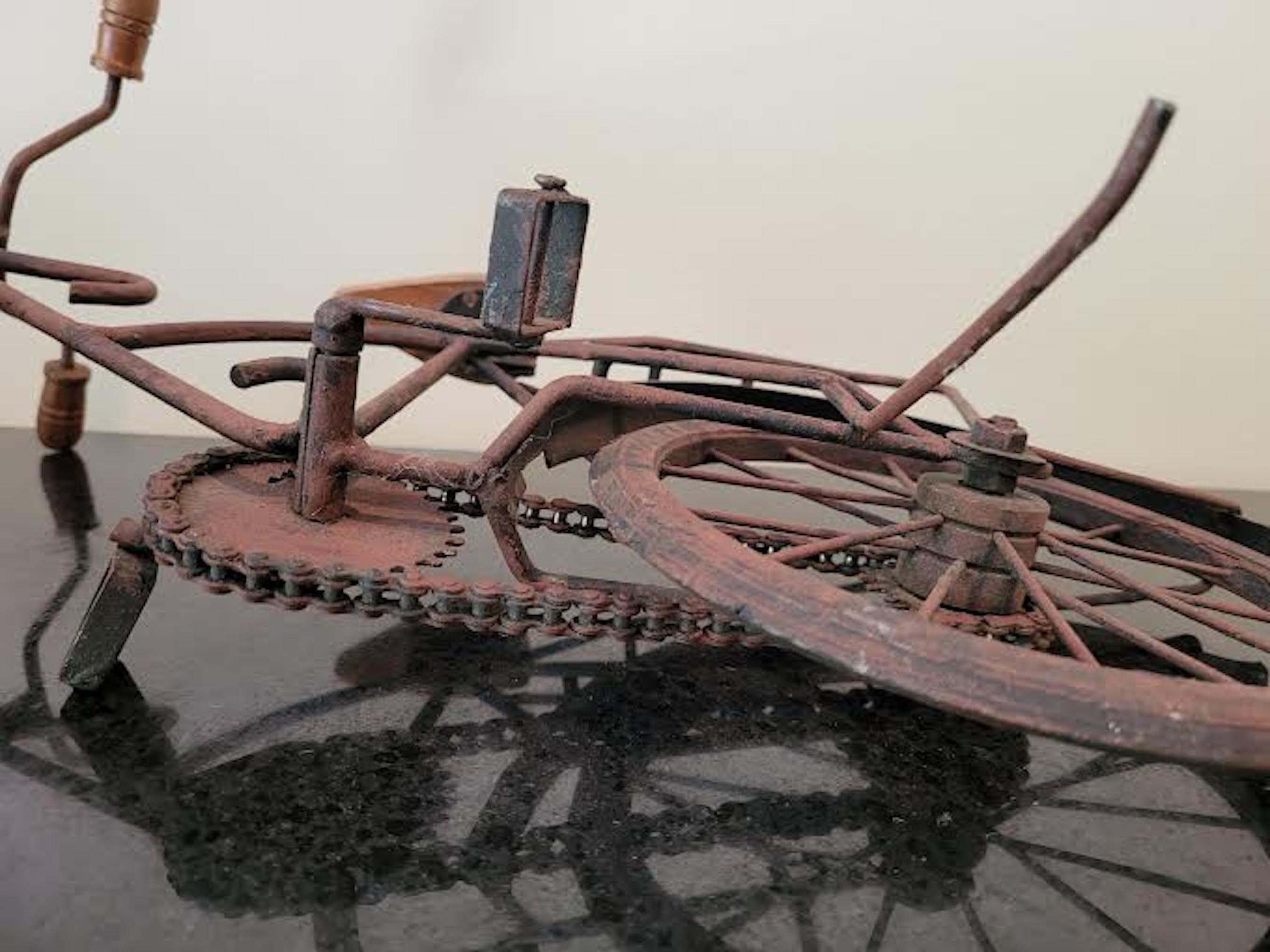 Vintage Rustic Metal and Wood Decorative Bicycle/rustice Decorative ...