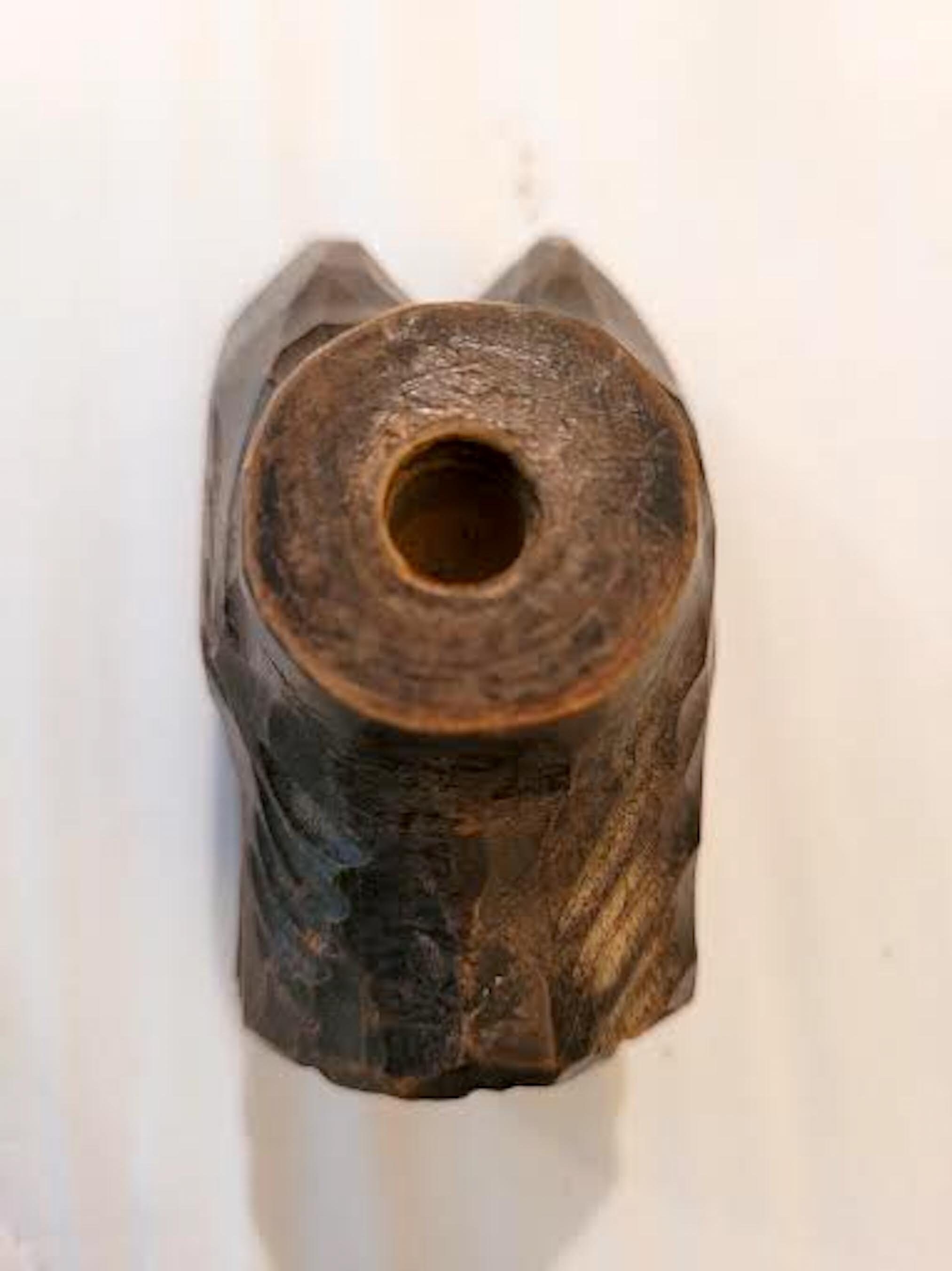 Antique Wood Carved Scottie Dog W/turning Head, Glass Eyes, & 800FS ...