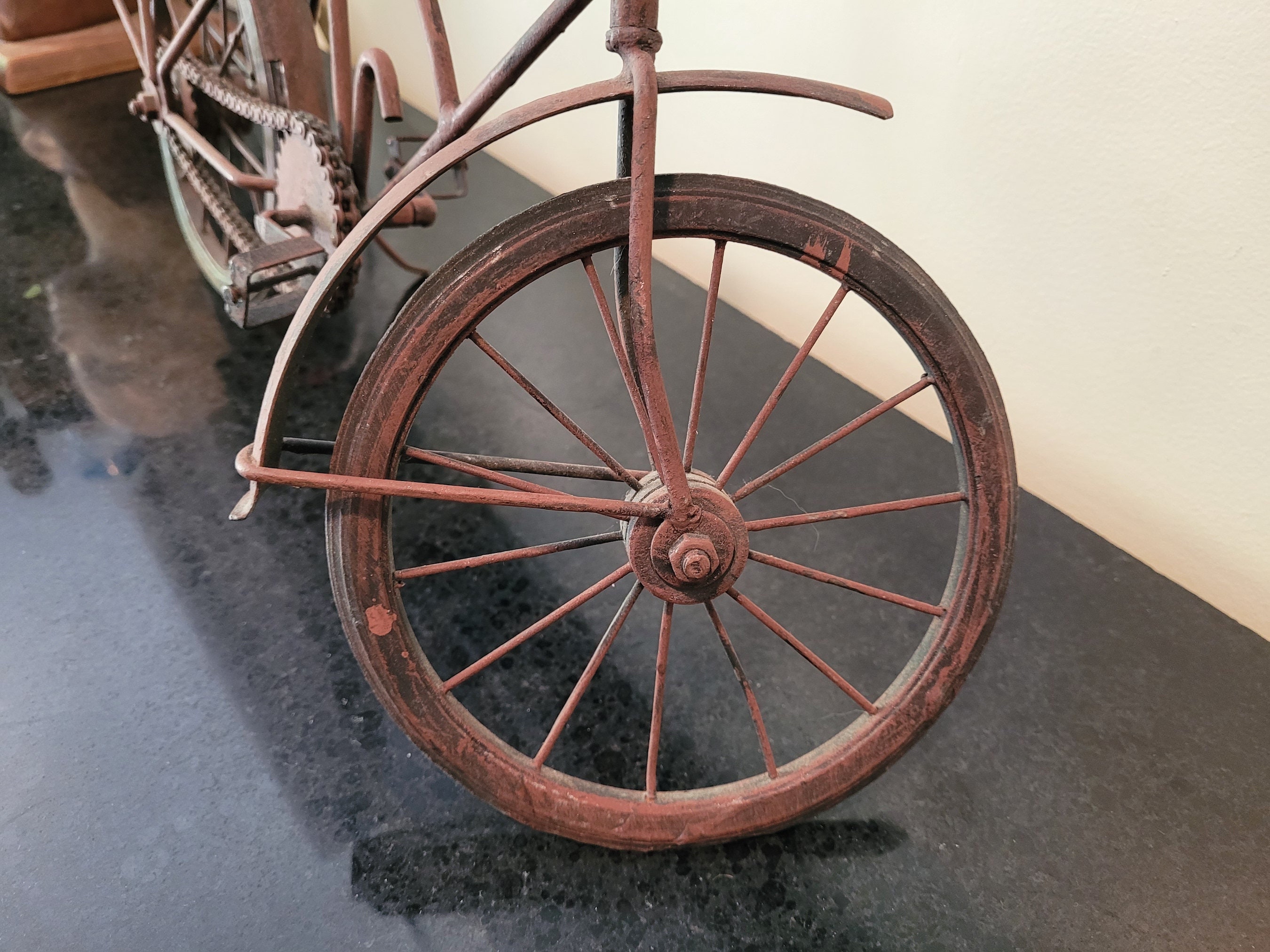 Vintage Rustic Metal and Wood Decorative Bicycle/rustice Decorative ...