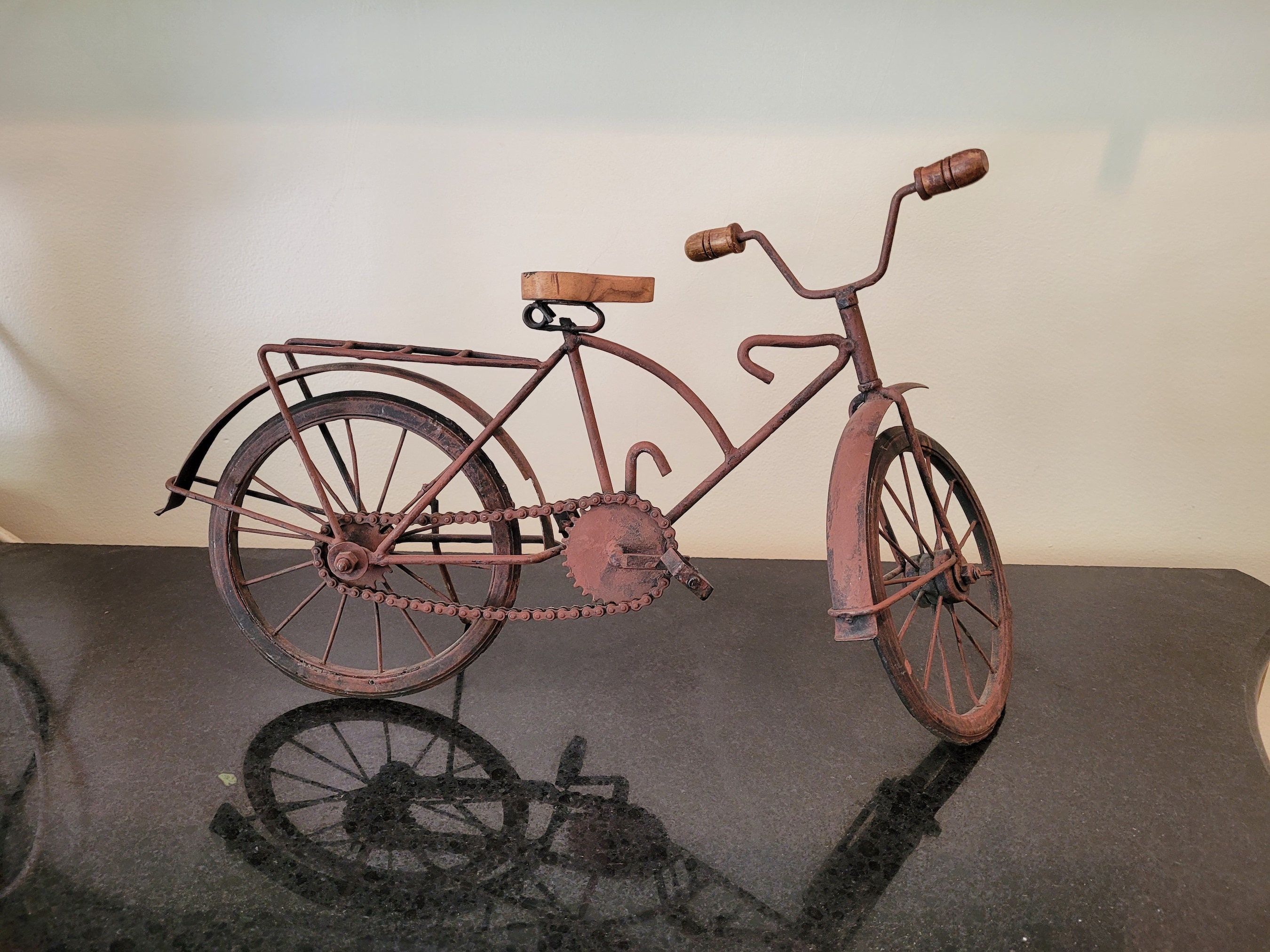 Vintage Rustic Metal and Wood Decorative Bicycle/rustice Decorative ...