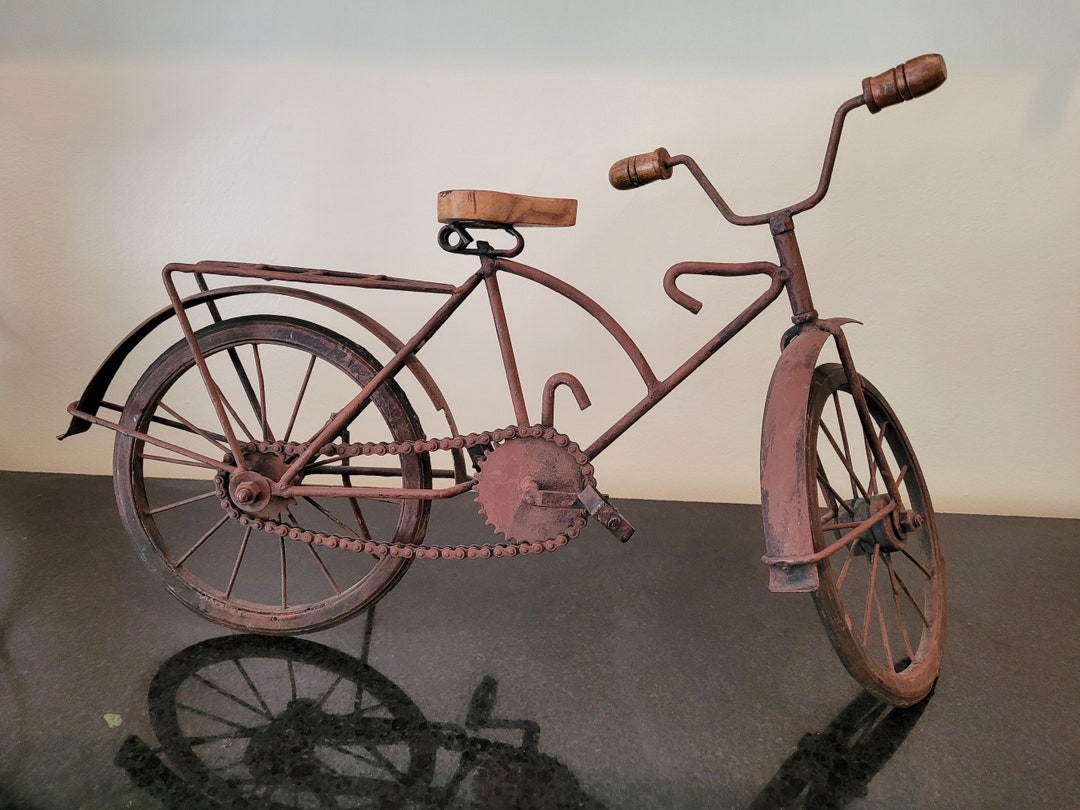 Vintage Rustic Metal and Wood Decorative Bicycle/rustice Decorative ...