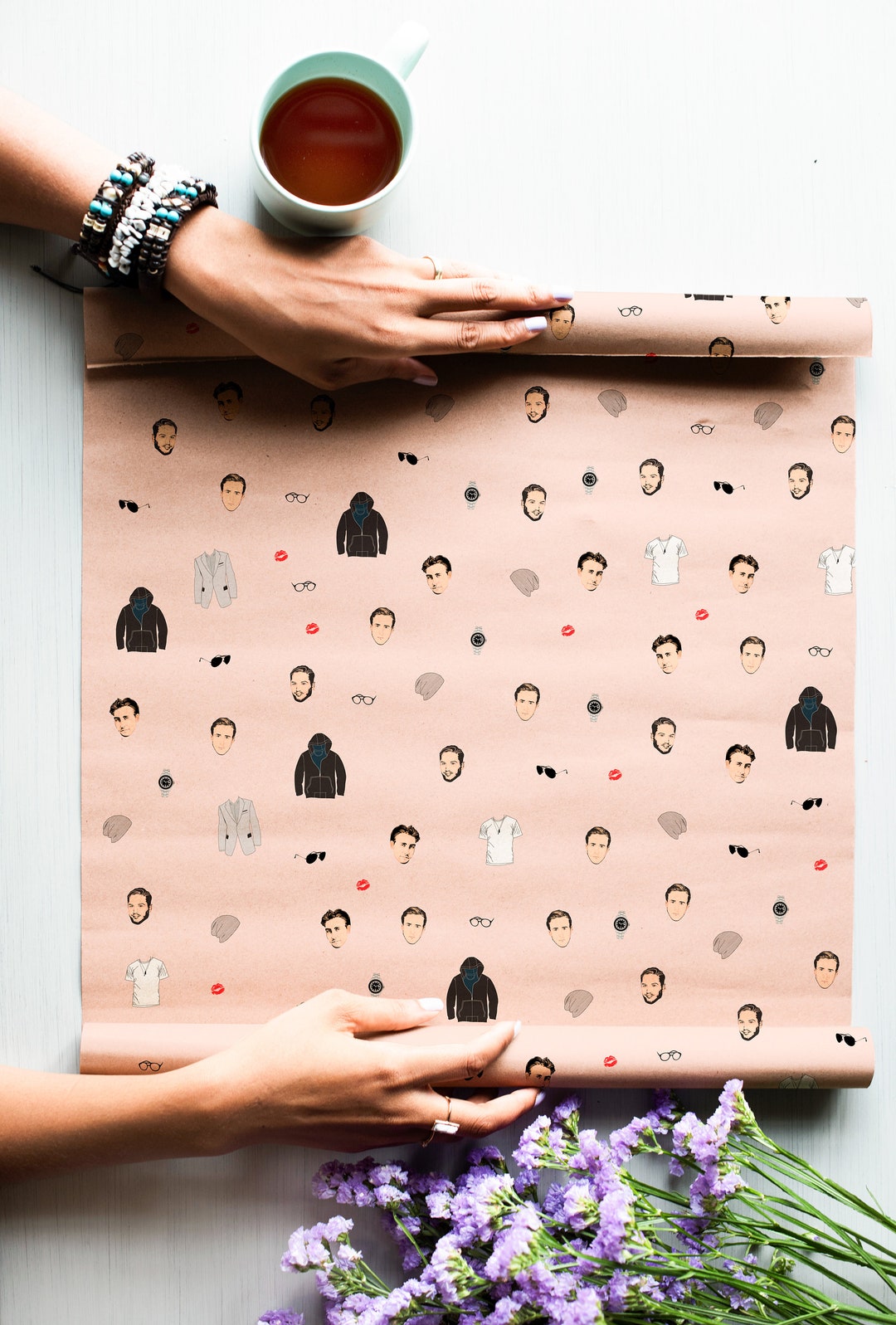 Ryan Gosling Jake Gyllenhaal Tom Hardy Swagger Wrapping Paper (pink) - Etsy