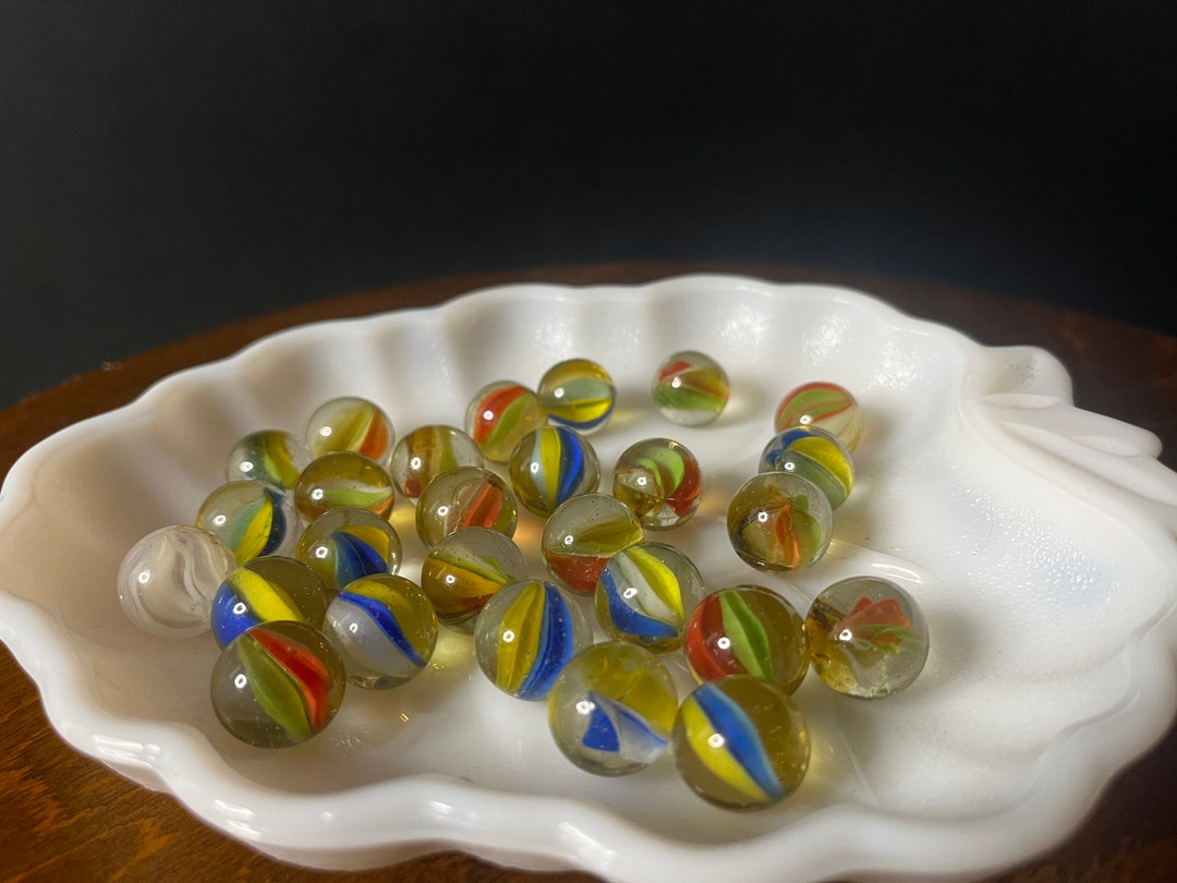 Mid Century Hand Blown Cats Eye Marbles 26 Count - Etsy