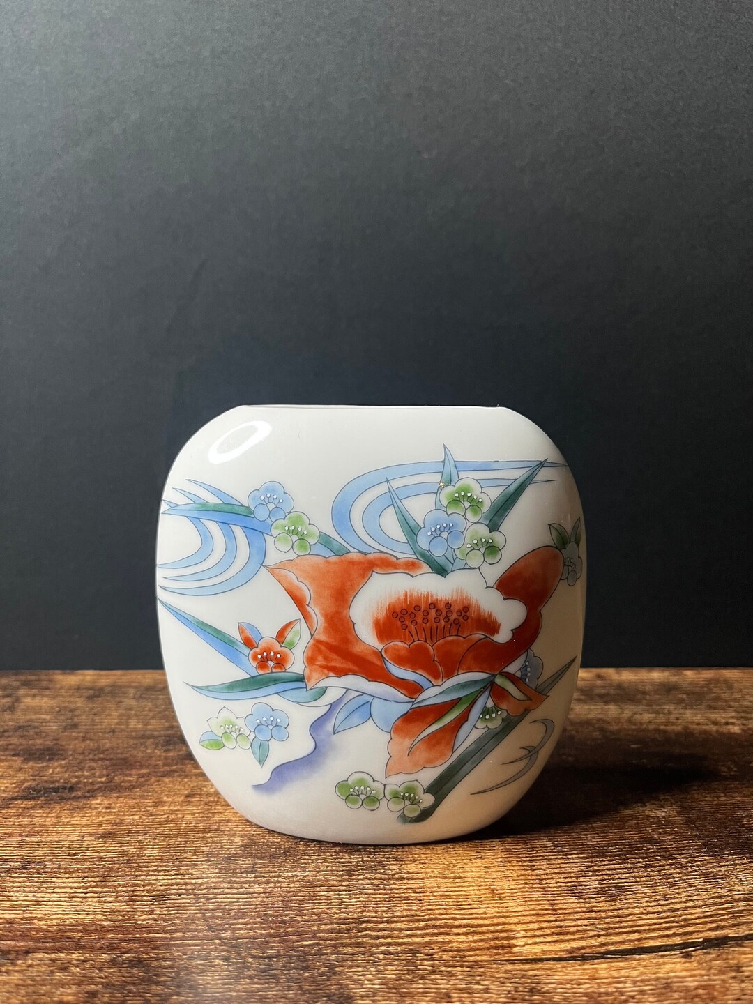 Takahashi Vase Japan Porcelain Floral San Francisco Vintage Display ...