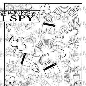 Printable I Spy, Coloring Page, St. Patrick’s Day - Etsy