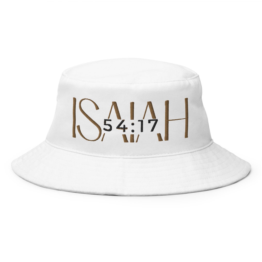 Isaiah 54:17 Bucket Hat-black Letters - Etsy