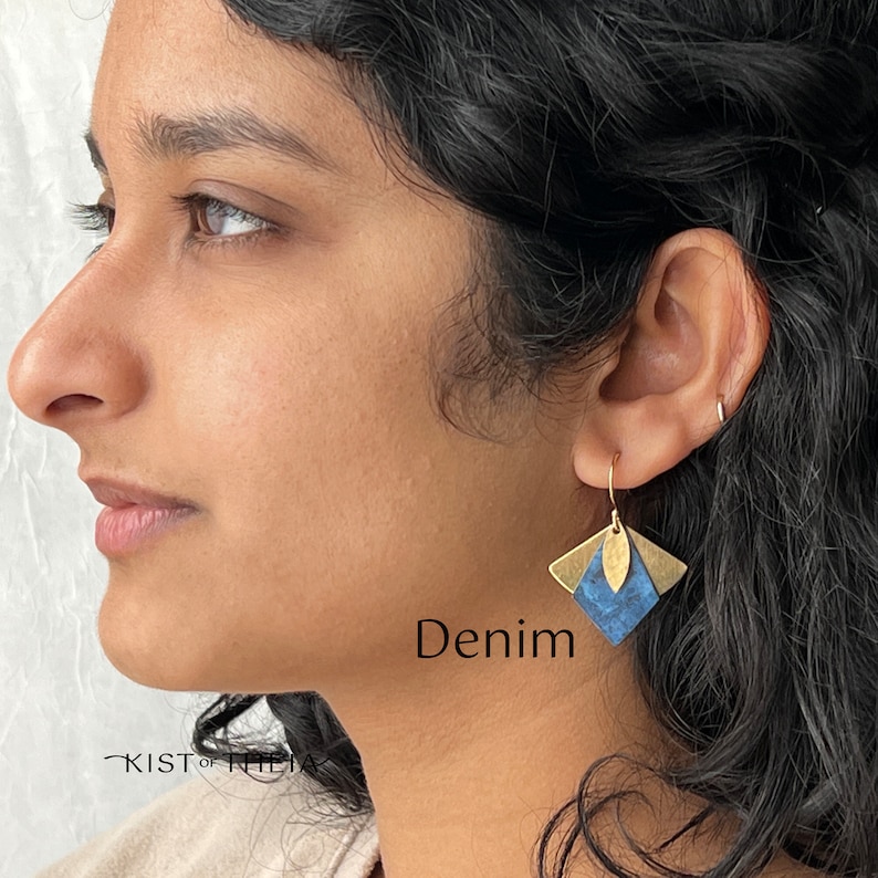 Geometric Dangle Earrings With 14k Gold-filled Ear Wire. Available in ...