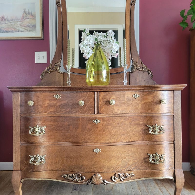 Antique Dresser With Mirror - Etsy